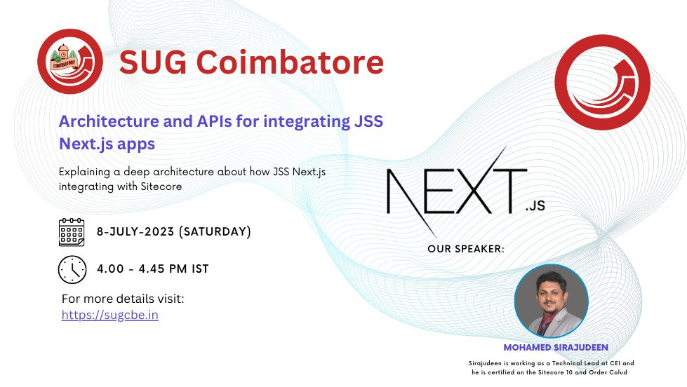Architecture And API For Integrating JSS And Next Js Apps SUGCBE