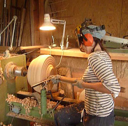 tournage sur bois vert