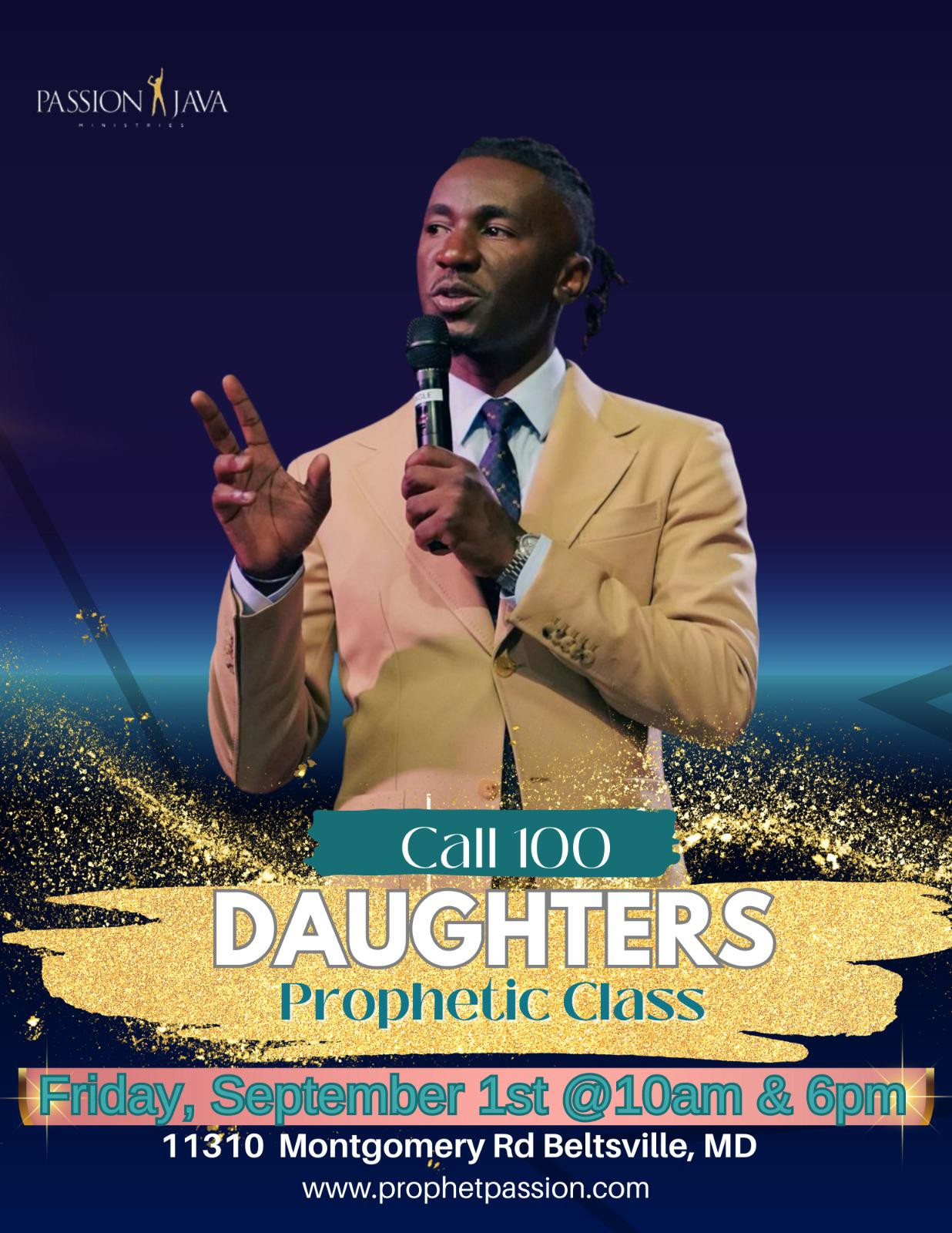 Call Daughters Prophetic Class With Prophet Passion Java Kingdom