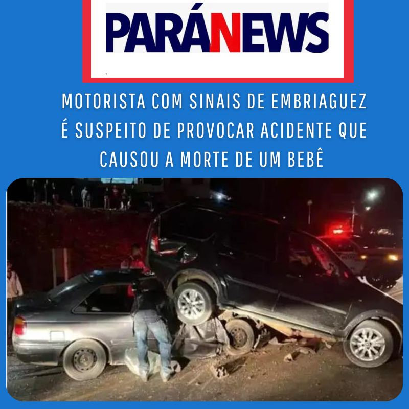Motorista sinais de embriaguez é suspeito de provocar acidente que