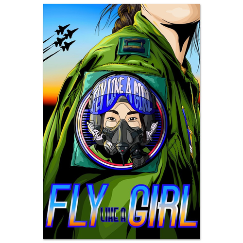 Fly Like A Girl Poster | Plane Old Art