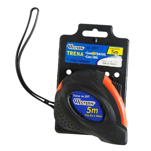 Trena com Dupla Trava 5m x 19mm 25T Western - Preto | Della