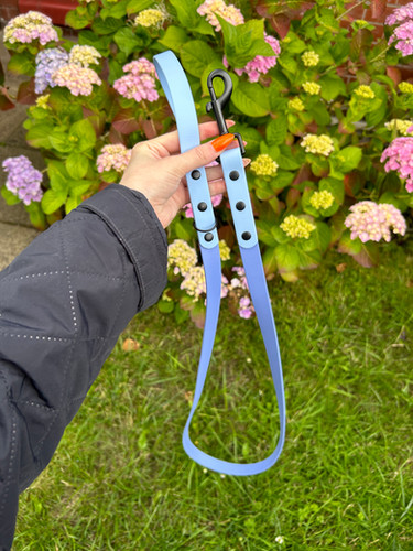 Two Tone Biothane Lead in Periwinkle and Polar Blue | Dogs of Jupiter