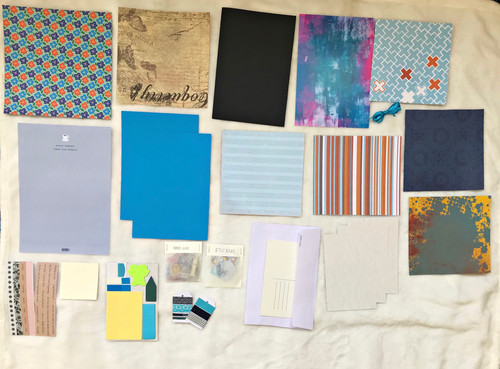 Blue stationery set | site