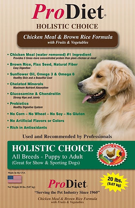 ProDiet Natural Holistic Dog Food