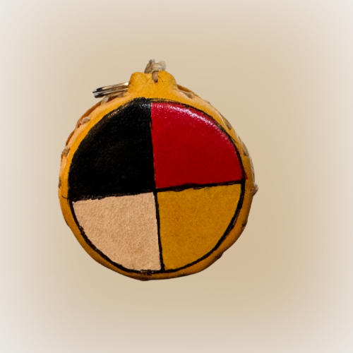 Medicine Wheel Drum Keychain | Hočoka Indigenous