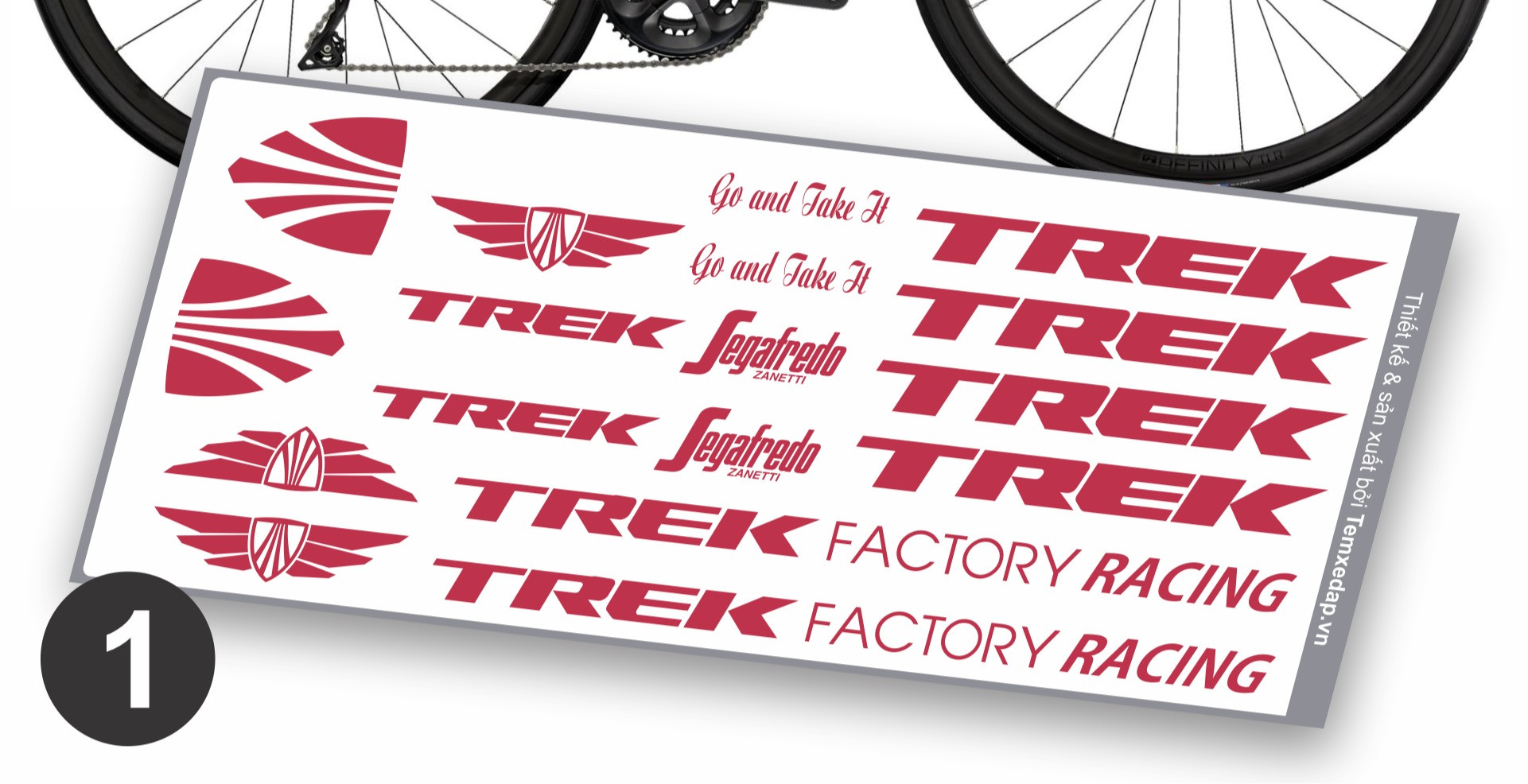 Trek Segafredo Factory Racing - Sticker dán xe đạp | VeloDecal Tem Xe Đạp