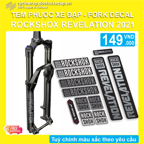 ROCKSHOX REVELATION 2021 - Tem decal dán phuộc xe đạp địa hình MTB ...