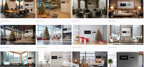 15 Pack Winter & Christmas Office Backgrounds | Custom Logo Option ...