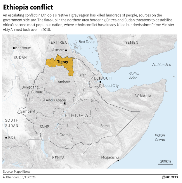 What is happening in the Tigray region?