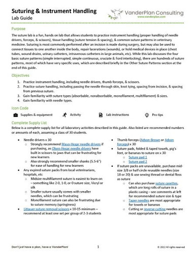 Suture Lab Package | VanderPlan
