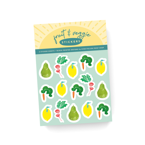 FRUIT & VEGGIE STICKER SHEETS | Ever Pollen