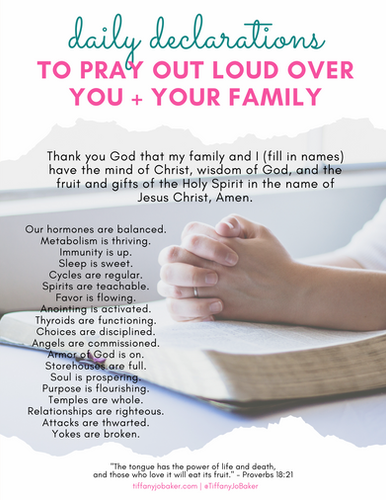 Daily Declarations Printable (Free w/ Code: Free) | Tiffany