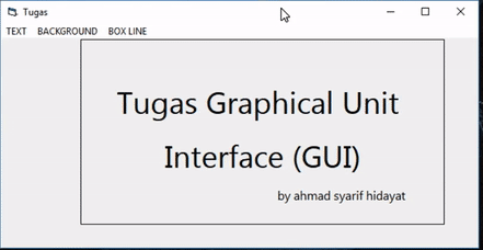 Tugas 3, Graphical User Interface (GUI) dengan Visual Basic