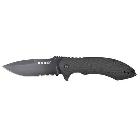 RUKO182SBBK - BLACK SERATED BB KNIFE | Regional Imports pty