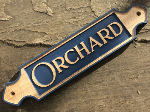 Elegant Victorian Styled House Sign - Reclaimed Oak with Two-Tier ...