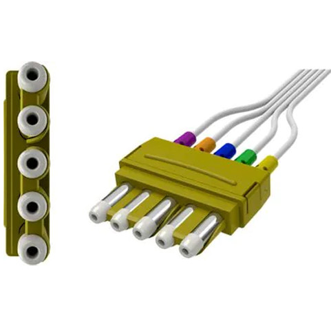 ECG Disposable Leadwire, 5-Lead, Philips MX40, Pinch, 50 in, 25 EA/CASE ...