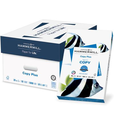 Hammermill Copy Plus Copy Paper, 20 lb, White 8-1/2" x 14", 500/Pkg ...