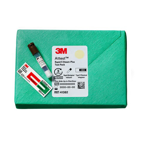 3M™ Attest™ Rapid 5 Steam-Plus Test Pack, 41382 for Steam Sterilization ...
