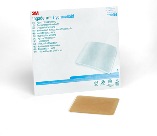 3M™ Tegaderm™ Hydrocolloid Dressing, 90002, Square, 4" x 4" | website