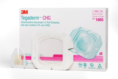 3M™ Tegaderm™ CHG Chlorhexidine Gluconate I.V. Port Dressing 1665 | website