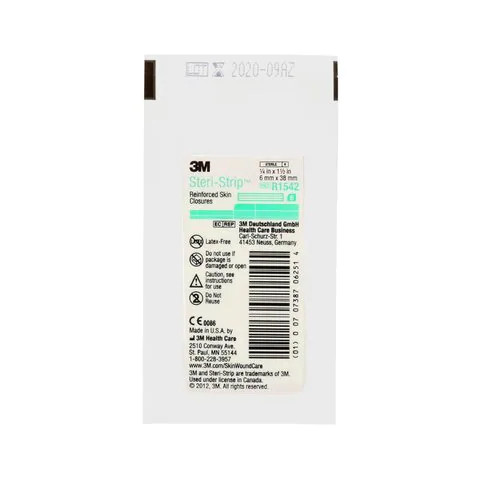 3M™ Steri-Strip™ Reinforced Adhesive Skin Closures, R1542, 1/4 in x 1-1 ...