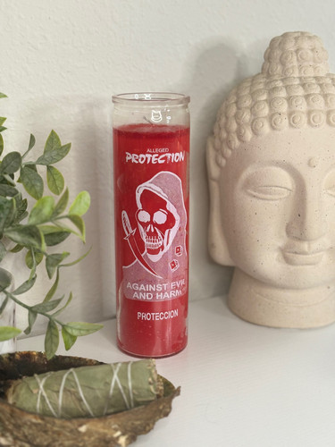 Protection against Evil and Harm (RED) 7 Day Candle | Sunflowers N Sage