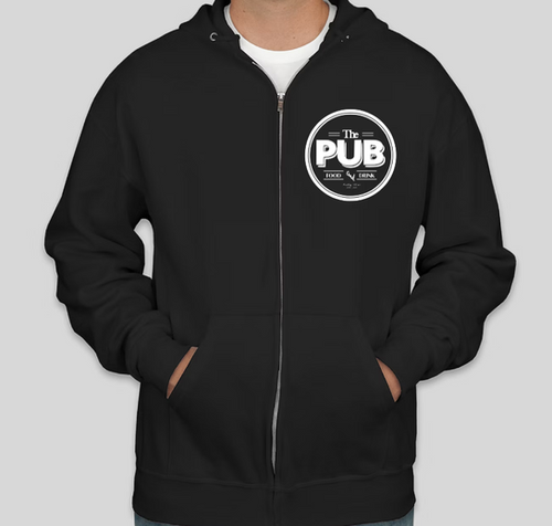 The Brown Pub Zip-Up Hoodie Black | The Brown Pub