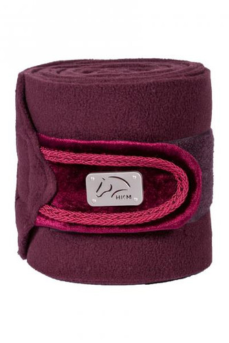 HKM Mellow Velvet Bandages, Dark Wine | mistyviewequestrian