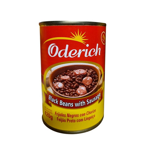 ODERICH Brazilian Black Beans with Sausage - 420g | Latino Foods