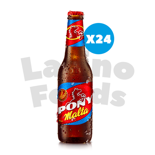 24x Pony Malta Box (Malt Beverage) 24 units x 330ml | Latino Foods