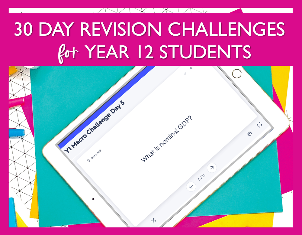 30 Day Revision Challenges for Economics A-Level Revision