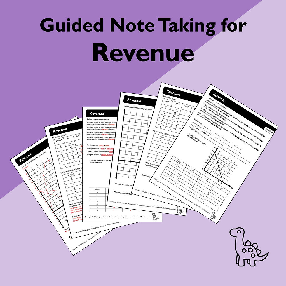 Revenue Guided Note Taking | Econosaurus