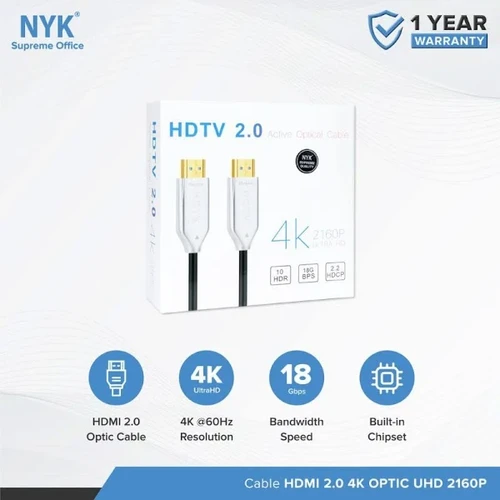 Kabel HDMI Fiber Optic NYK 10m | Berkatcompambon