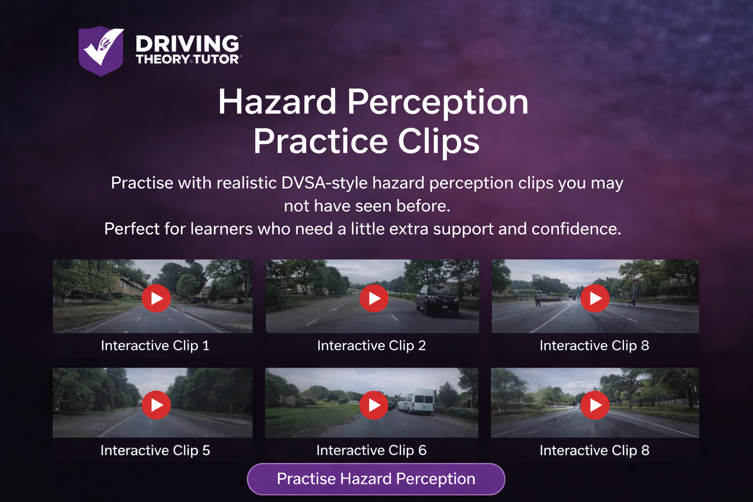 Hazard Perception Practice Clips | DVSA-Style Support | Driving Theory ...