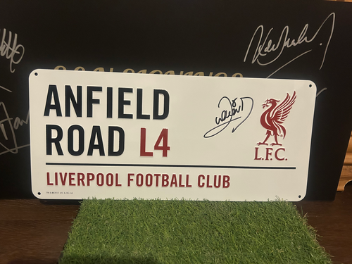 John Aldridge signed Liverpool Anfield Road sign | S&N Signings