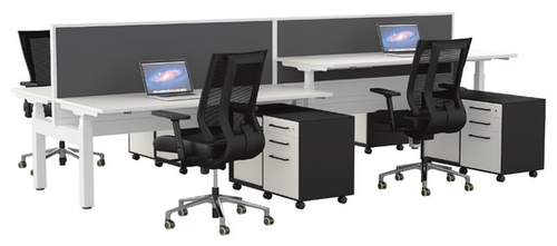 Strata Electric Dual Workstation Metal Leg | WOF