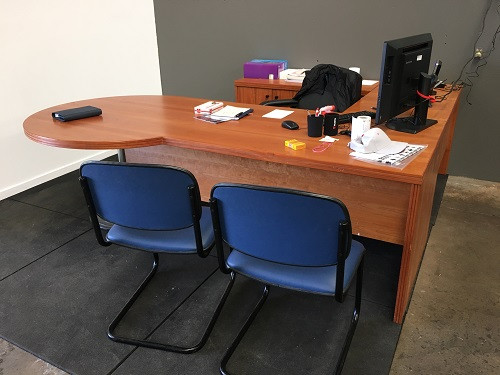 P End Office Desk With Return And Pedestal Used | WOF