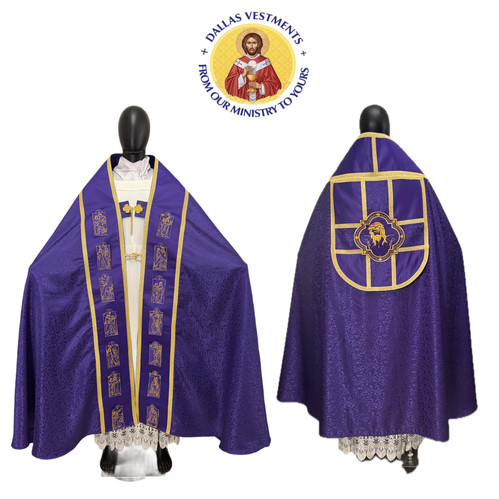 Purple Roman Cope + stole (Stations of the Cross) | Dallas Vestments
