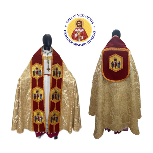 Gold Roman Cope Set ( The Four Archangels ) | Dallas Vestments
