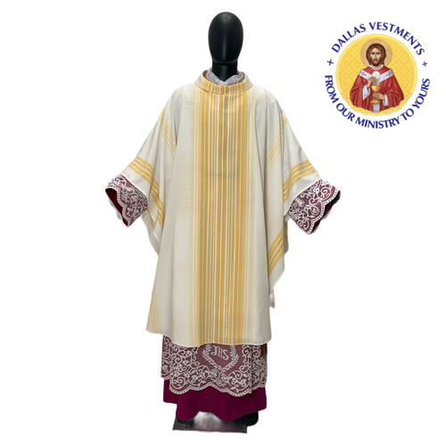 Stripes White Gold Monastic Chasuble and Stole (Mone Collection ...