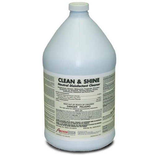 Clean & Shine (1 gal.) Neutral Disinfectant Cleaner For Janitorial ...