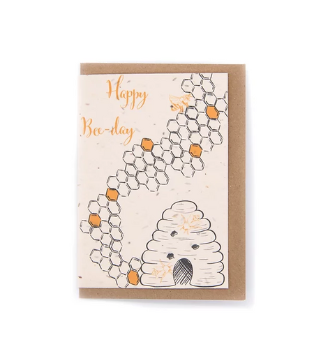 Plantable Bee Themed Birthday Card | Simply Bee Eco