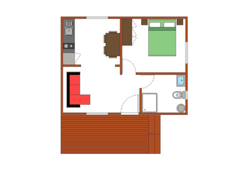 T1-42K - CASA MÓVEL T1 COM 42m² | Casa Diff