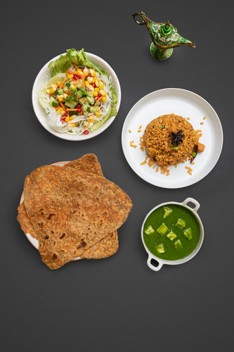 Rice Paratha Thali of the Day | Healthy Genie