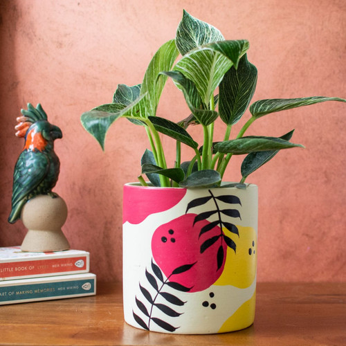 Summer Hand-painted Ceramic Planter | thornyaffair.com