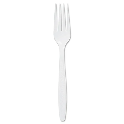 White Heavyweight Plastic Fork (1000-Pcs) | DD Distribution LA
