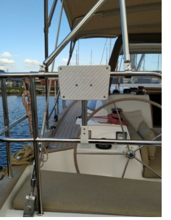 White Adjustable Boat Outboard Motor Engine Storage Bracket Rail Mount ...