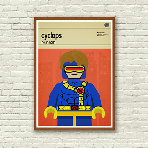 Lego Superhero Wall Art, Kids Bedroom Poster, Lego Cyclops Poster | My ...
