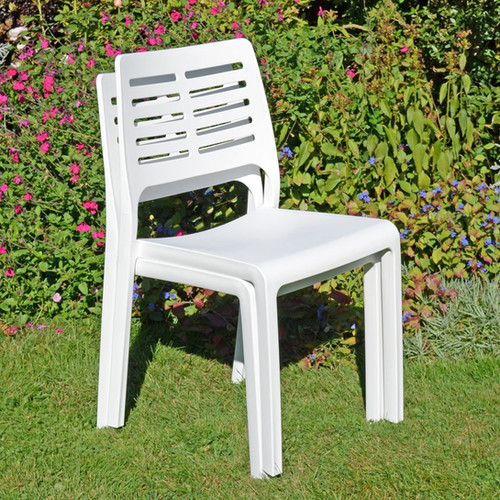 Mistral White Stackable Chair | JERS SUPPLIERS